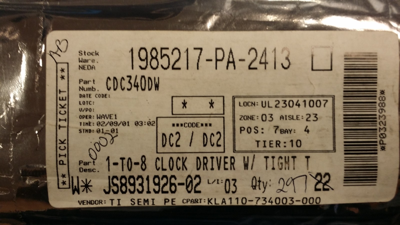 (1 PC) CDC340DW TI Clock Fanout Buffer 8-OUT 20-Pin SOIC Tube | eBay