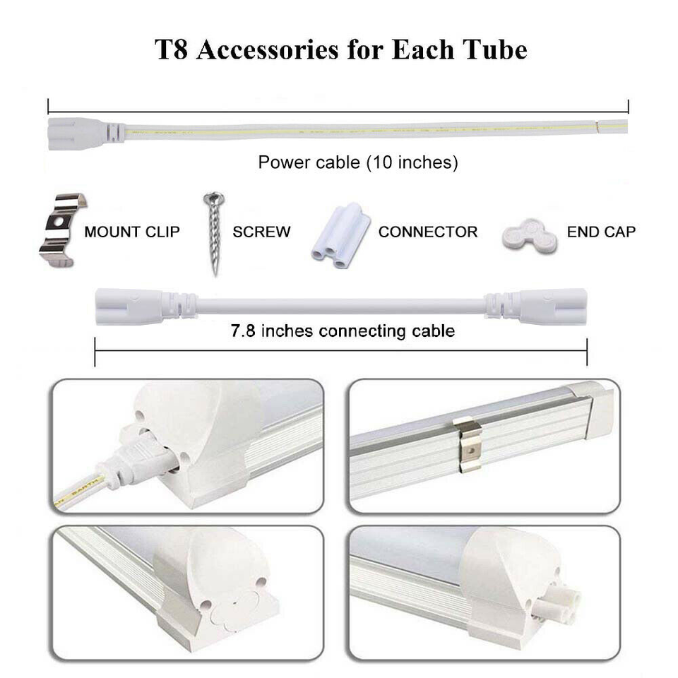 8 Ft. Led Bulbs T12 LED Tube Light 4ft 60W 8ft 120W V Shaped Integrated ...