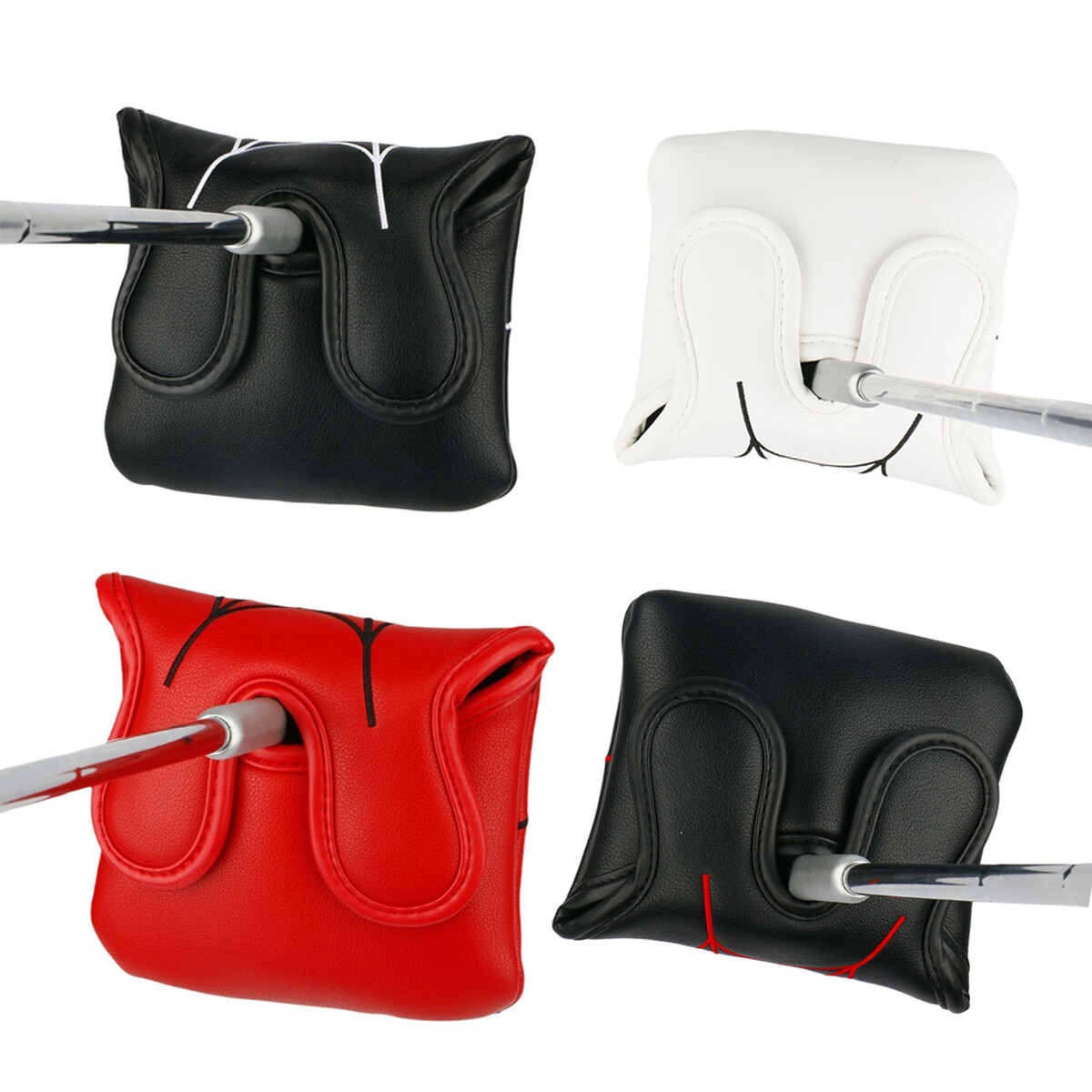 Central Shaft 2Ball Golf Spider Putter Headcover Square Mallet Magnet ...