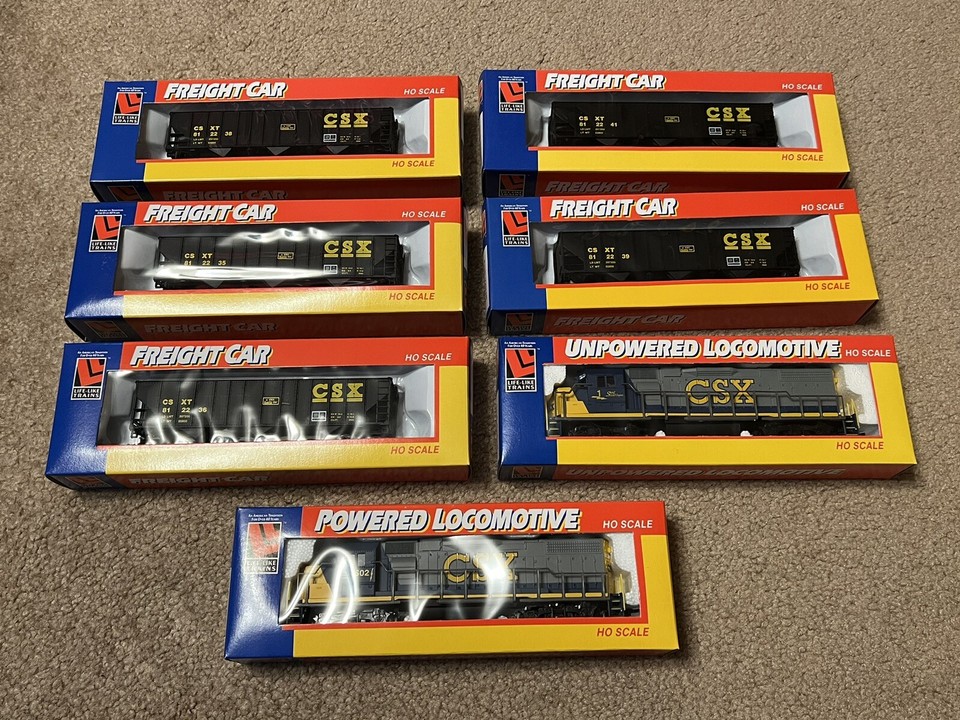 Vintage Life-Like Trains HO Scale CSX Train Set Complete No. 8986 | eBay