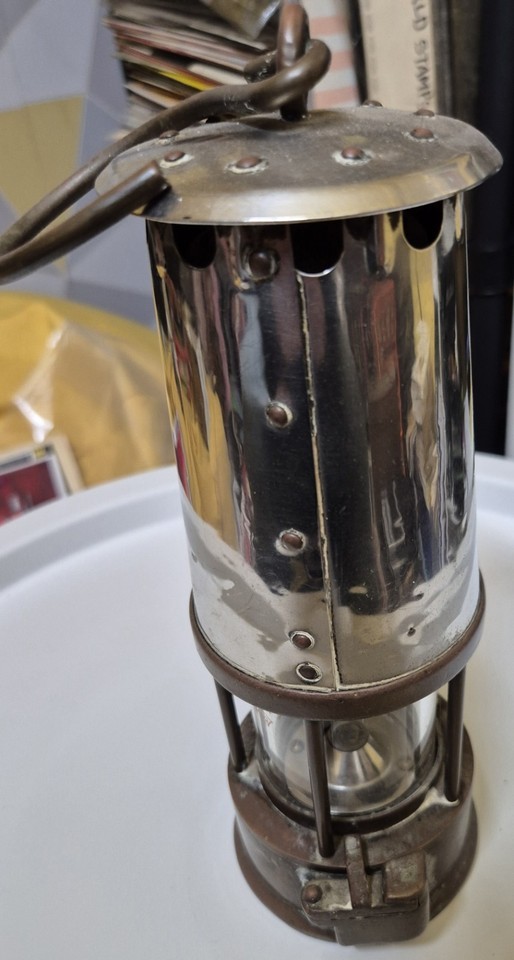 ECCLES WORKING MINERS SAFETY LAMP EXCELLENT CONDITION TRENTHAM COLLIERY ...