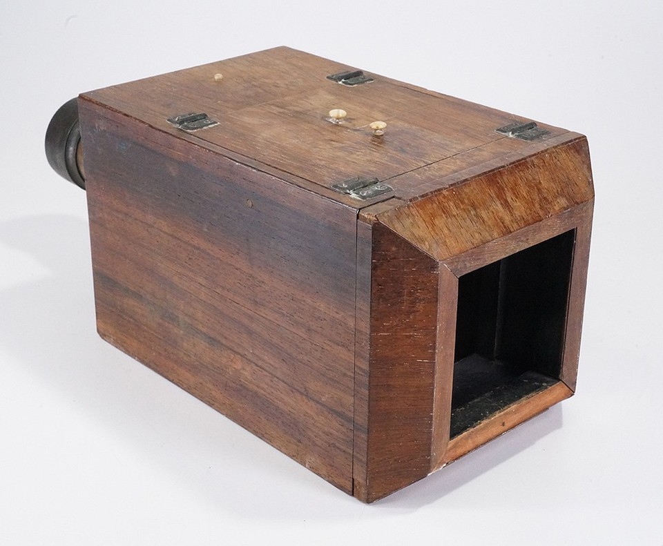 CHAMFERED DAGUERREOTYPE CAMERA, QUARTER PLATE,C.C. HARRISON LENS #385 ...