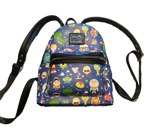 Disney Parks Loungefly World of Pixar Mini Backpack Buzz Rex Sully UP ...