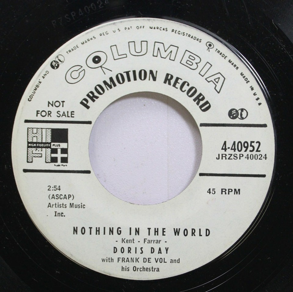 50'S & 60'S Promo 45 Doris Day - Through The Eyes Of Love / Nothing In ...