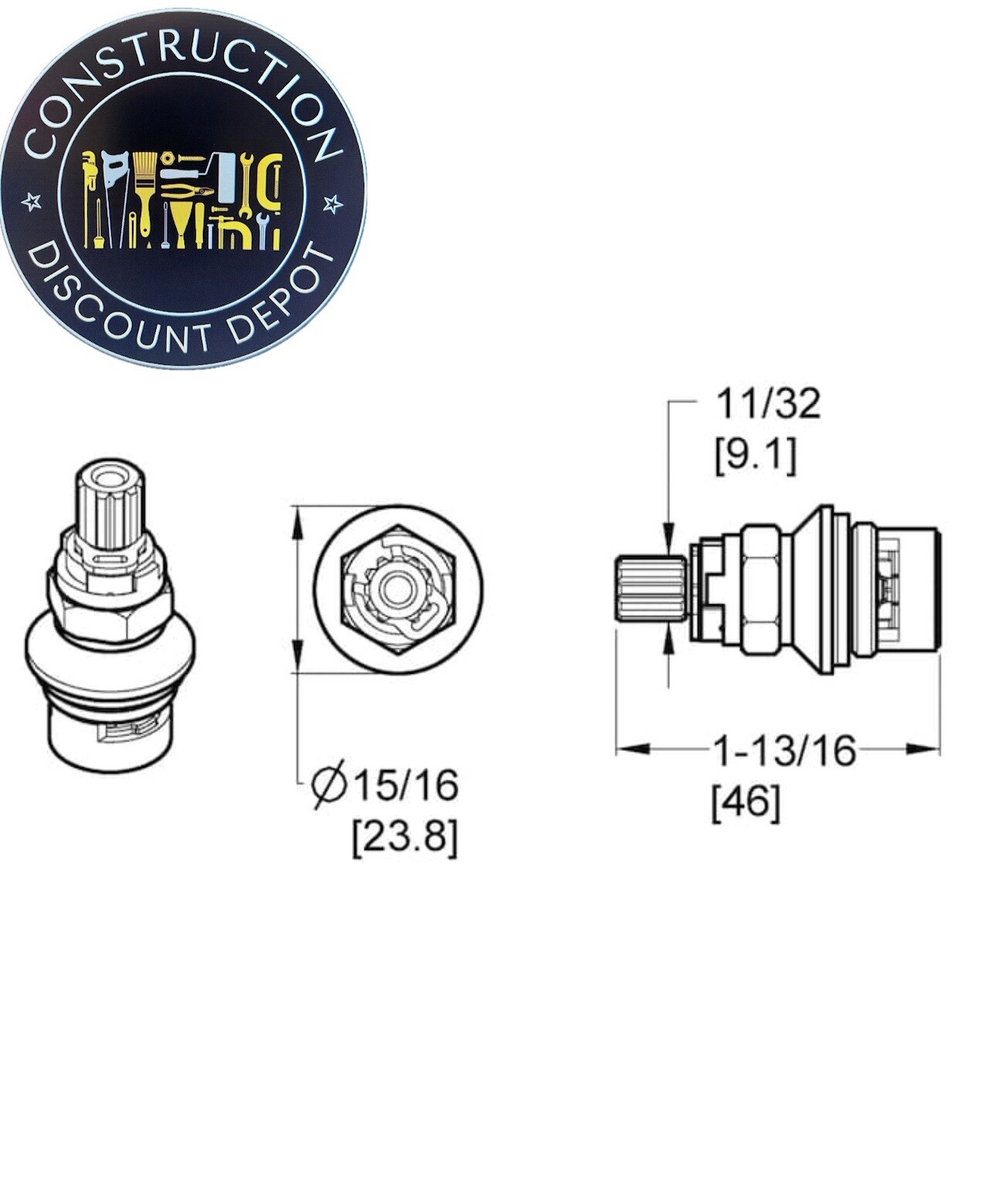 Pfister S10-900 Hot Cold Replacement Ceramic Disc Cartridge Stem 34 ...