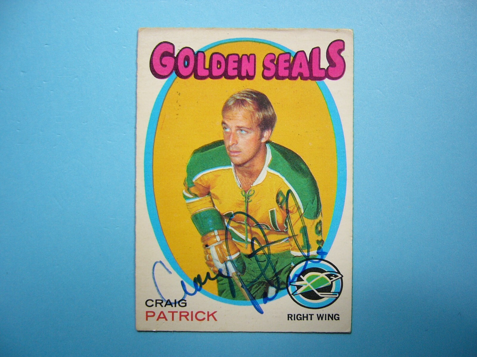 1971/72 O-PEE-CHEE HOCKEY CARD #184 CRAIG PATRICK ROOKIE VGEX AUTOGRAPH ...