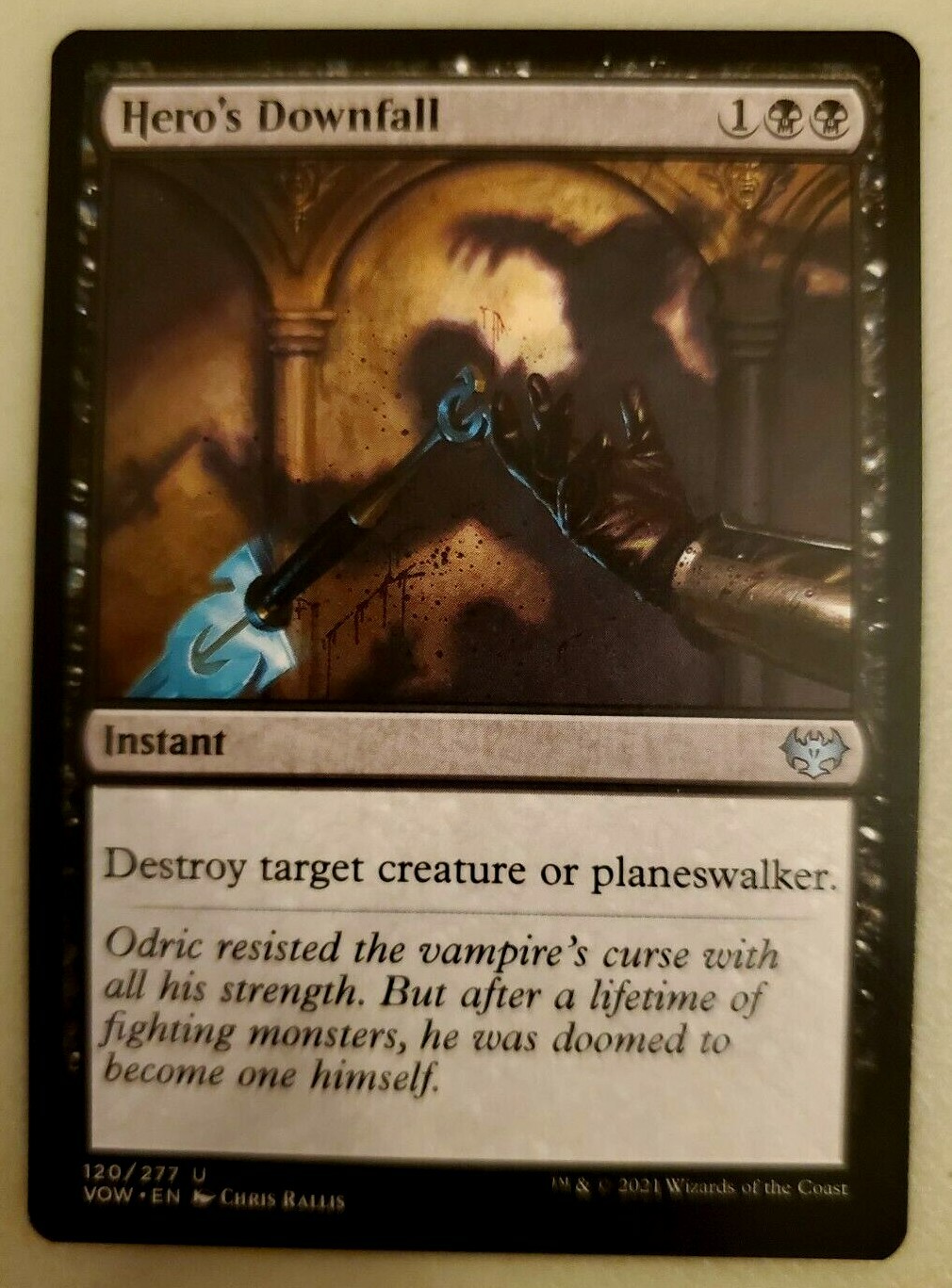 1x Hero's Downfall Crimson Vow MTG Magic the Gathering NM | eBay