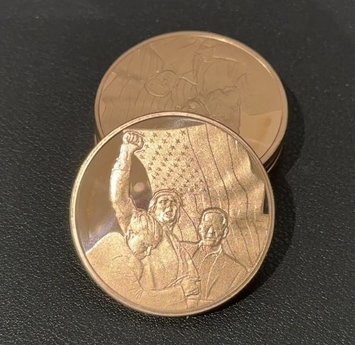 1 OZ Trump Fight ! Fight ! Fight ! Survivor * 1 OZ FINE COPPER ROUND In ...