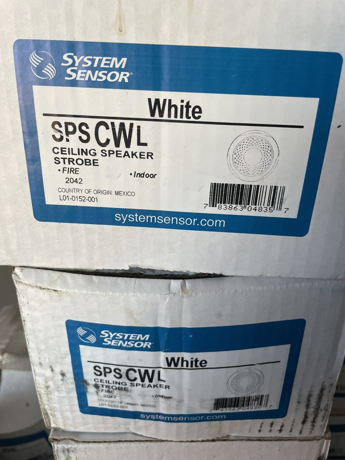 System Sensor ceiling speaker strobe SPSCWL Fire Alarm - White ...