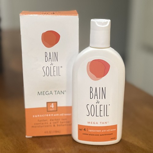 Bain de Soleil MEGA TAN Sunscreen w/ self tanner - NEW in Box | eBay