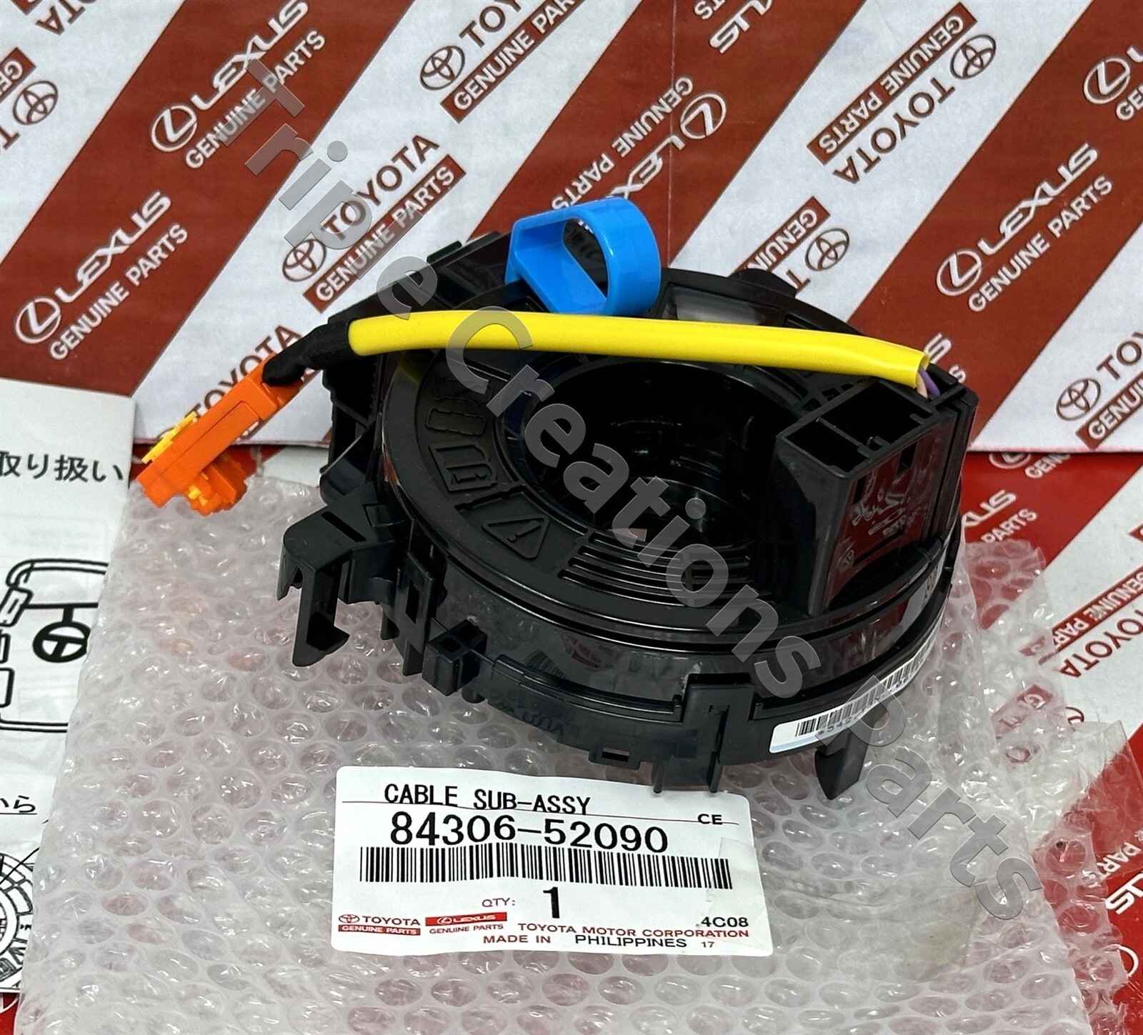 84306-52090 Toyota Cable Sub-assy Spiral 8430652090 Genuine OEM Part ...