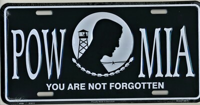 POW-MIA License Plate Embossed Aluminum Armed Forces Tin Car Truck ...