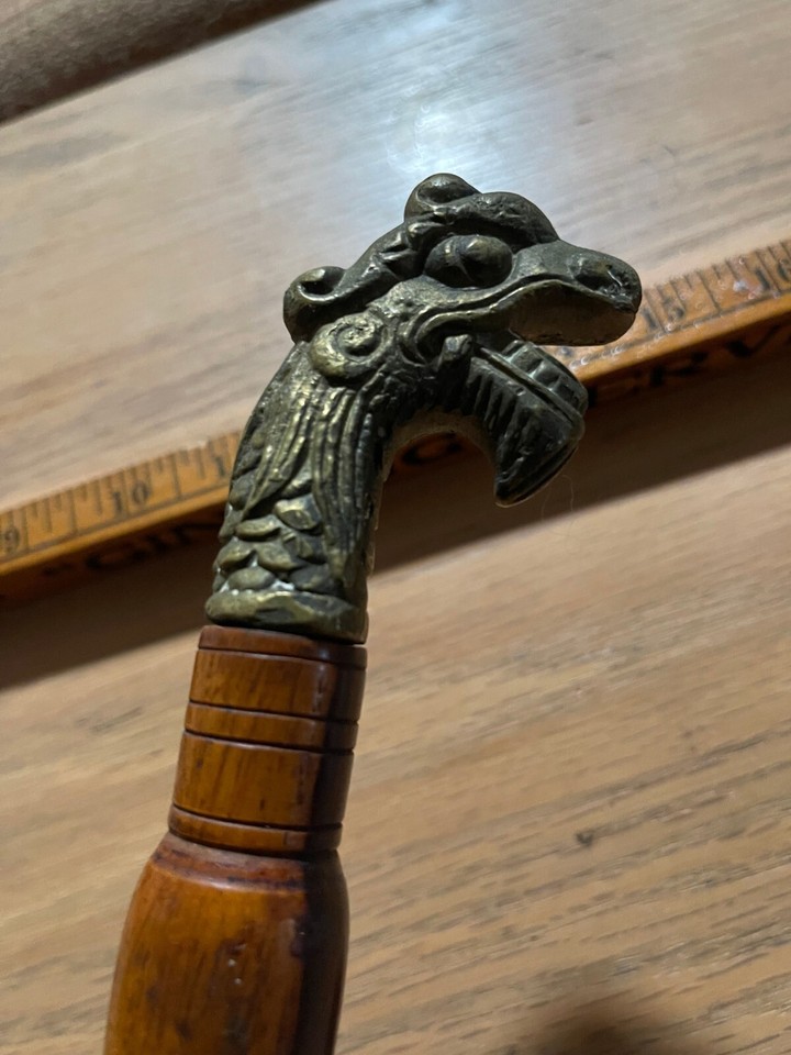 Vietnam Short Timer Stick w/bullet base and brass dragon head | eBay