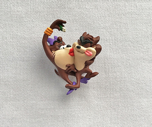 1998 Taz and the She-Devil ~ Looney Tunes ~ Hallmark Miniature Ornament ...