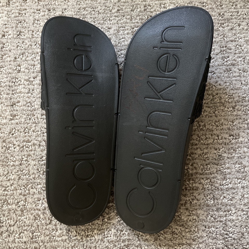 Brand New Calvin Klein CK ALVA Slide Sandals Black Women’s Size 5 - No ...