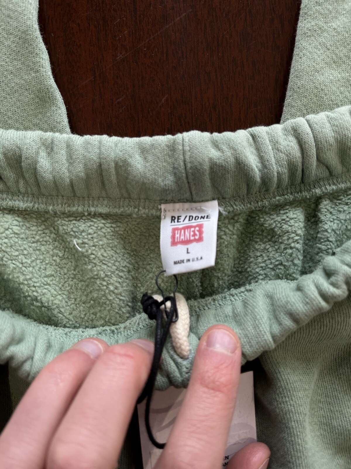 Re/Done X Hanes Classic 80s Dusty Green Sweatpants Women's Size Large ...