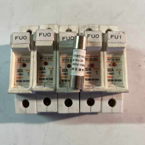 5- RT18-32X 1P 32A 10x38mm DIN Rail Mount Fuse Holder Base With LED And ...