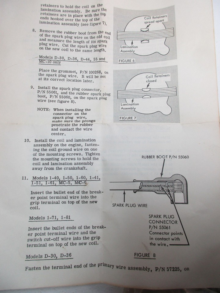 McCulloch Chainsaw or Kart Ignition Coil Mc92 49 91 5 6 10, CP125 S44A ...