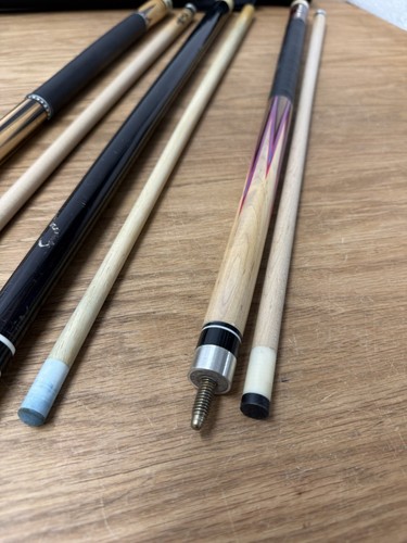 Lot of 3 Pool Cues Sticks Billiards Classic Sport Eastpoint Crest W ...