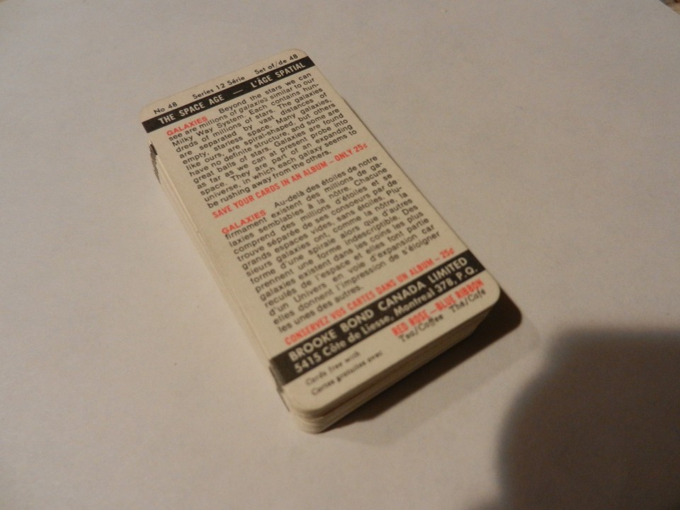 BROOKE BOND 1969 THE SPACE AGE complete 48 card set A+ shape !! CANADA ...