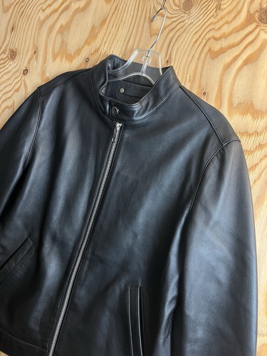 Thursday Boot Company Mens M Lamb Leather Racer Jacket Black Full Zip ...