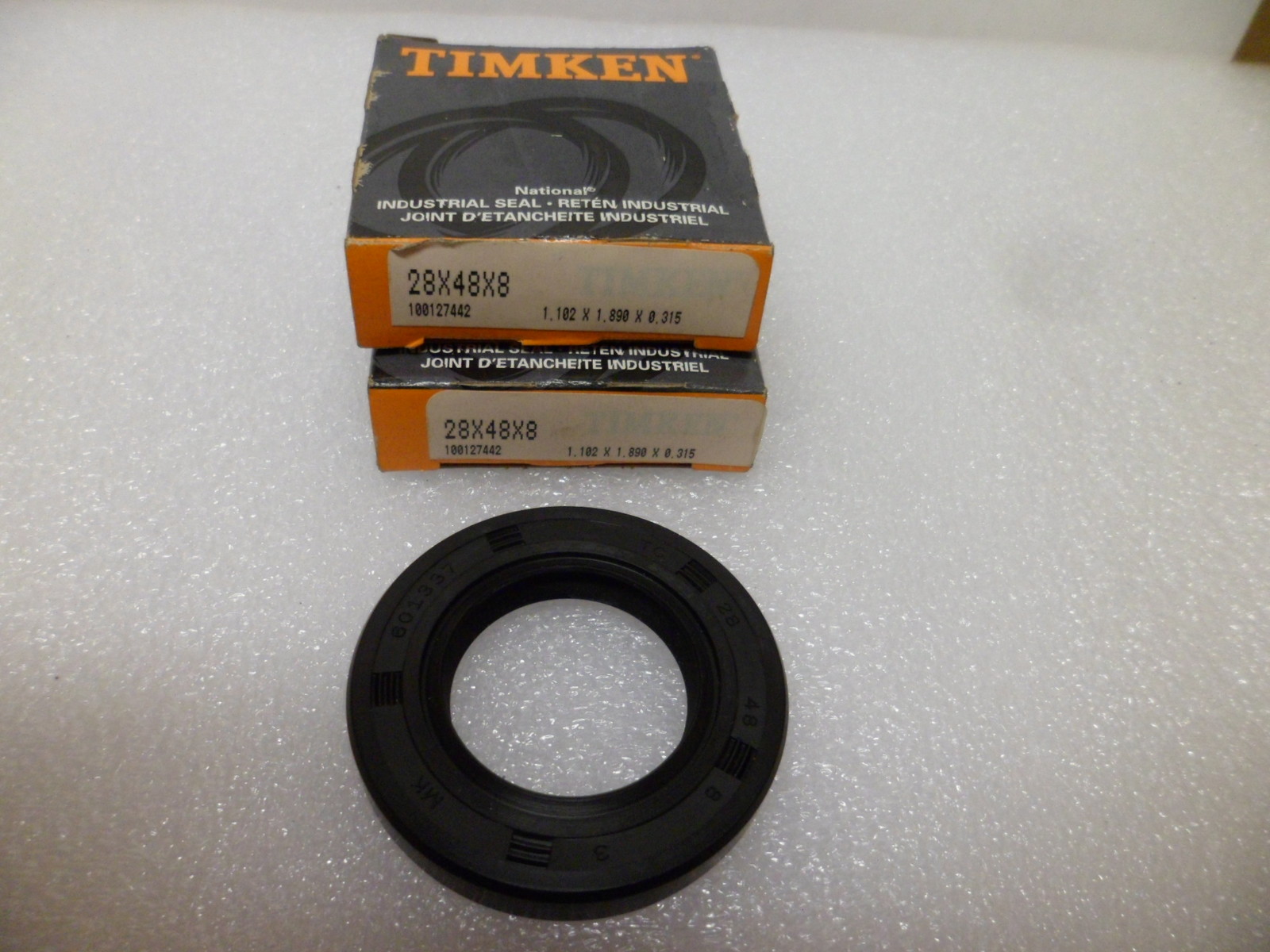TIMKEN 28X48XX8 LIP SEAL MULTI LIP SPRING LOADED SHAFT SEAL LOT OF 2 ...
