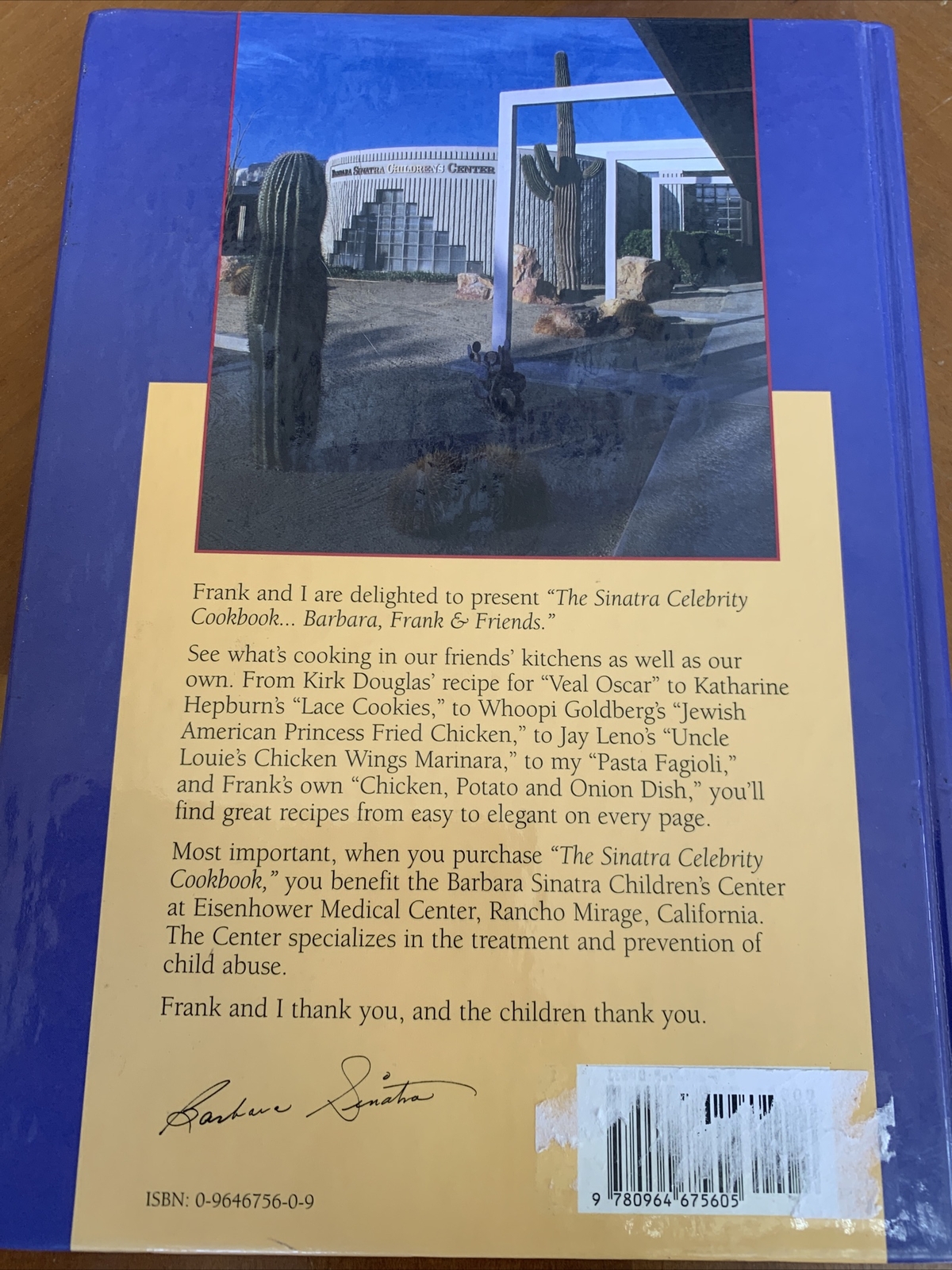 The Sinatra Celebrity Cookbook : Barbara, Frank and Friends by Barbara ...