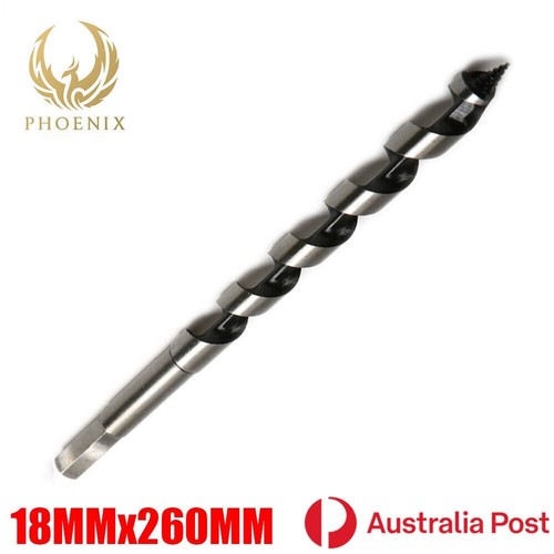 18MM Auger Drill Bits 260MM Long Wood Twist Timber Drilling Set Carbon ...