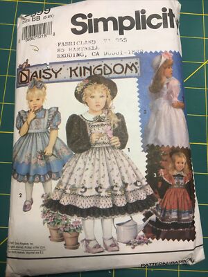 DAISY KINGDOM DRESS & PINAFORE PATTERN- SIZE 5-6X--Simp 7699- Cut ...
