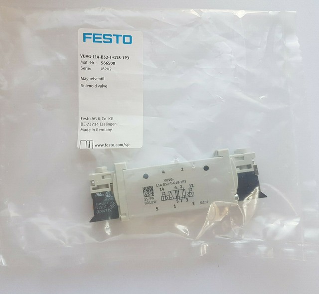 FESTO VUVG L14 B52 T G18 1P3 566500 Solenoid Valve - / Ovp - Worldwide ...