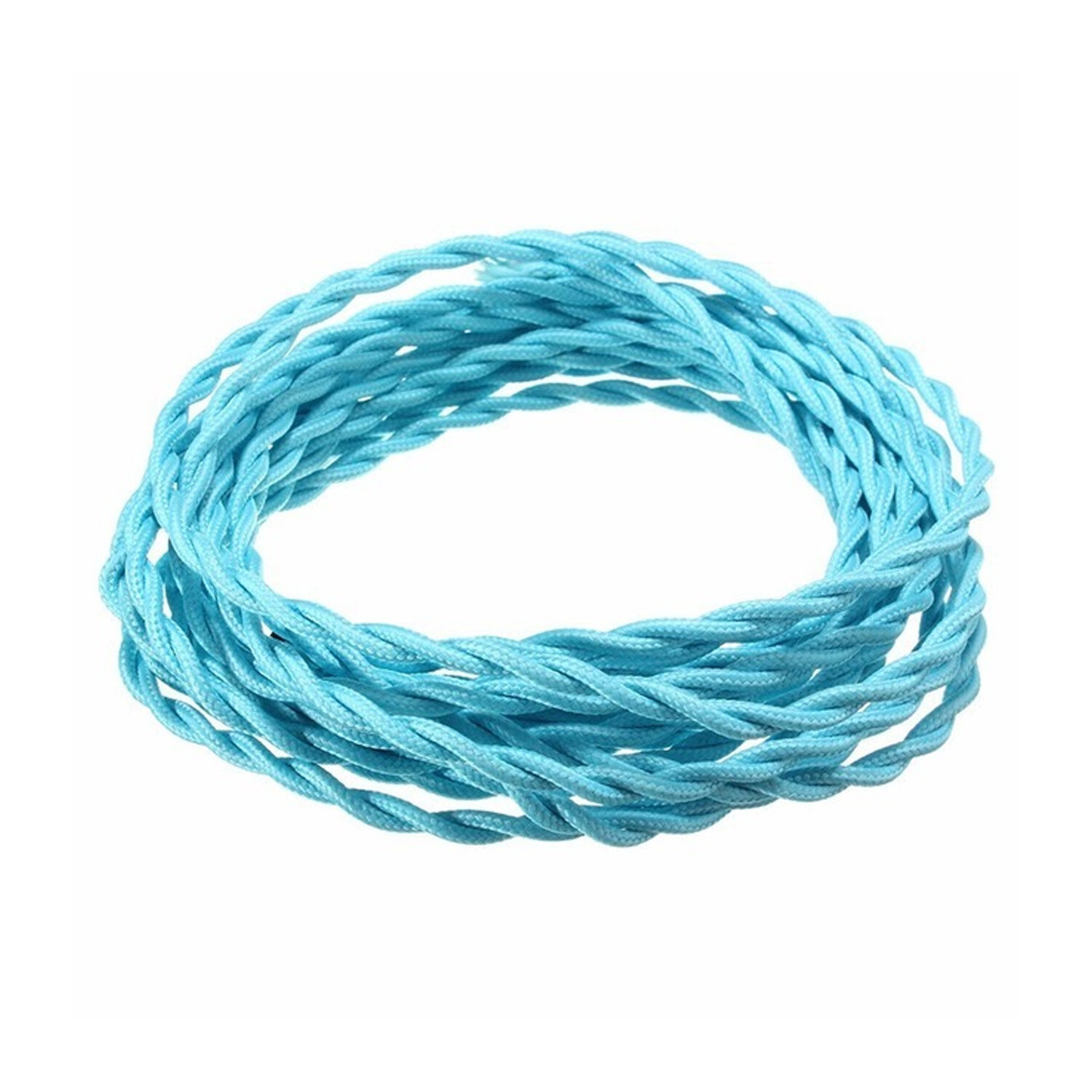 2/ 3 Core Twisted Vintage Style Coloured TWIST Braided Fabric Cable ...