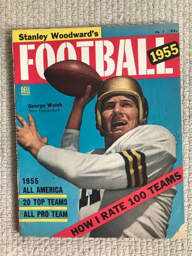 1955 STANLEY WOODWARD'S FOOTBALL PREVIEW NAVY MIDSHIPMEN GEORGE WELSH ...