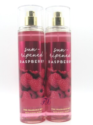 BATH & BODY WORKS SUN-RIPENED RASPBERRY BODY MIST SPRAY 8 FL OZ (LOT OF ...