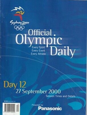 SYDNEY 2000 OLYMPICS MEMORABILIA , OFFICIIAL OLYMPIC DAILY,27 SEPT 2000 ...