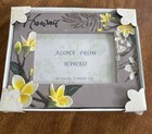 New Hawaii Chiefly Company White Plumeria Flower Picture Frame 5.5x4 ...