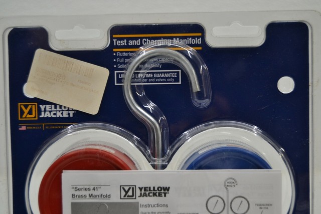 YELLOW JACKET 42004 Series 41 Manifold with 3-1/8 inch Gauge for sale ...