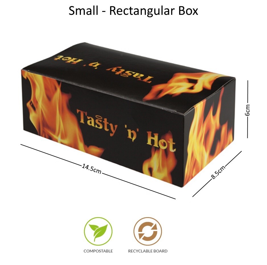 Tasty N Hot BBQ Fast Food Hot Snack Box / Rectangular Shop Takeaway ...