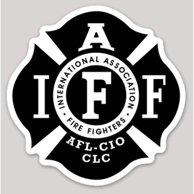 3 Inch Non-Reflective IAFF Black & White Maltese Black Flag Sticker ...
