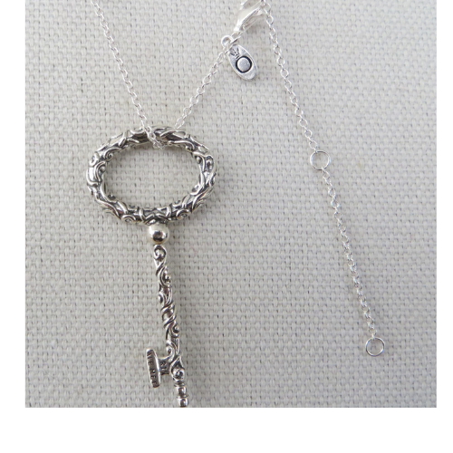 Pandora Regal Key Sterling Silver Necklace 12" Drop 397676 | eBay