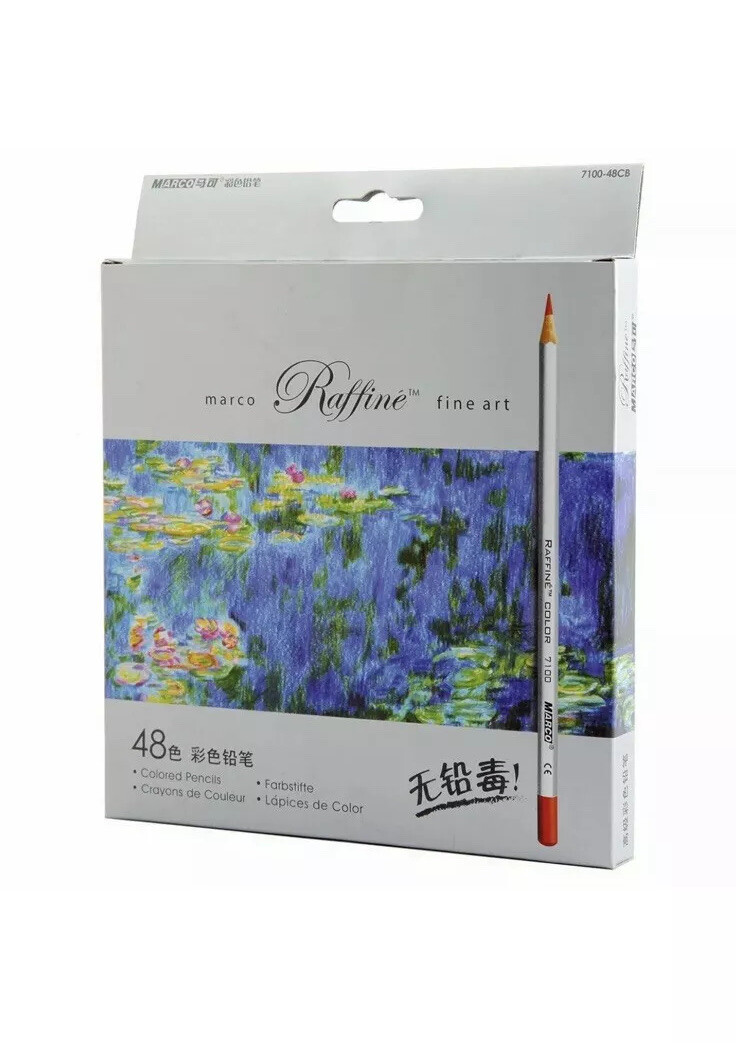 Raffine Marco 48-color Fine Art Colored Drawing Pencils Coloring Books ...