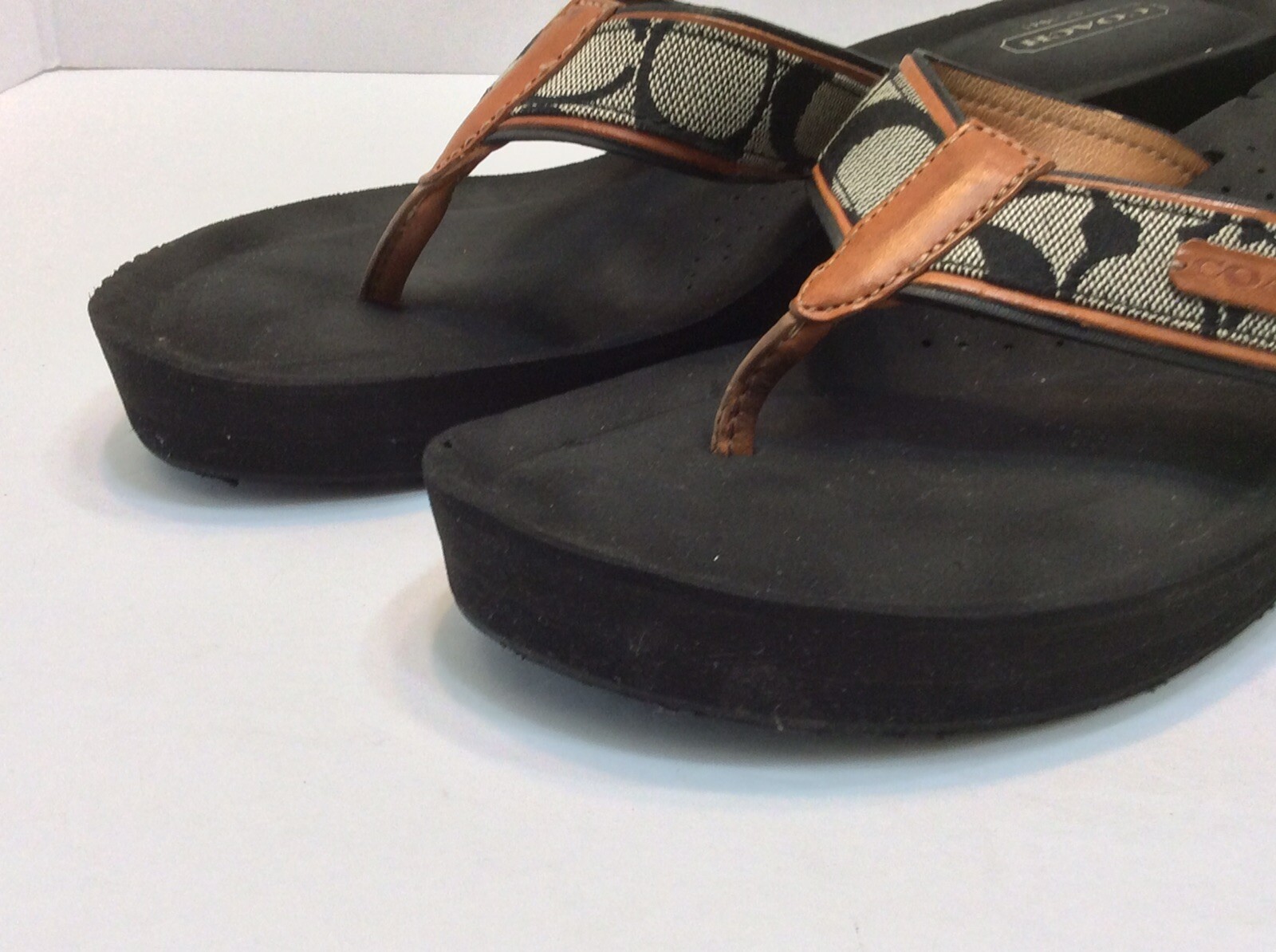 COACH Signature AO285 Juliet Signature Wedge Thong Sa… - Gem