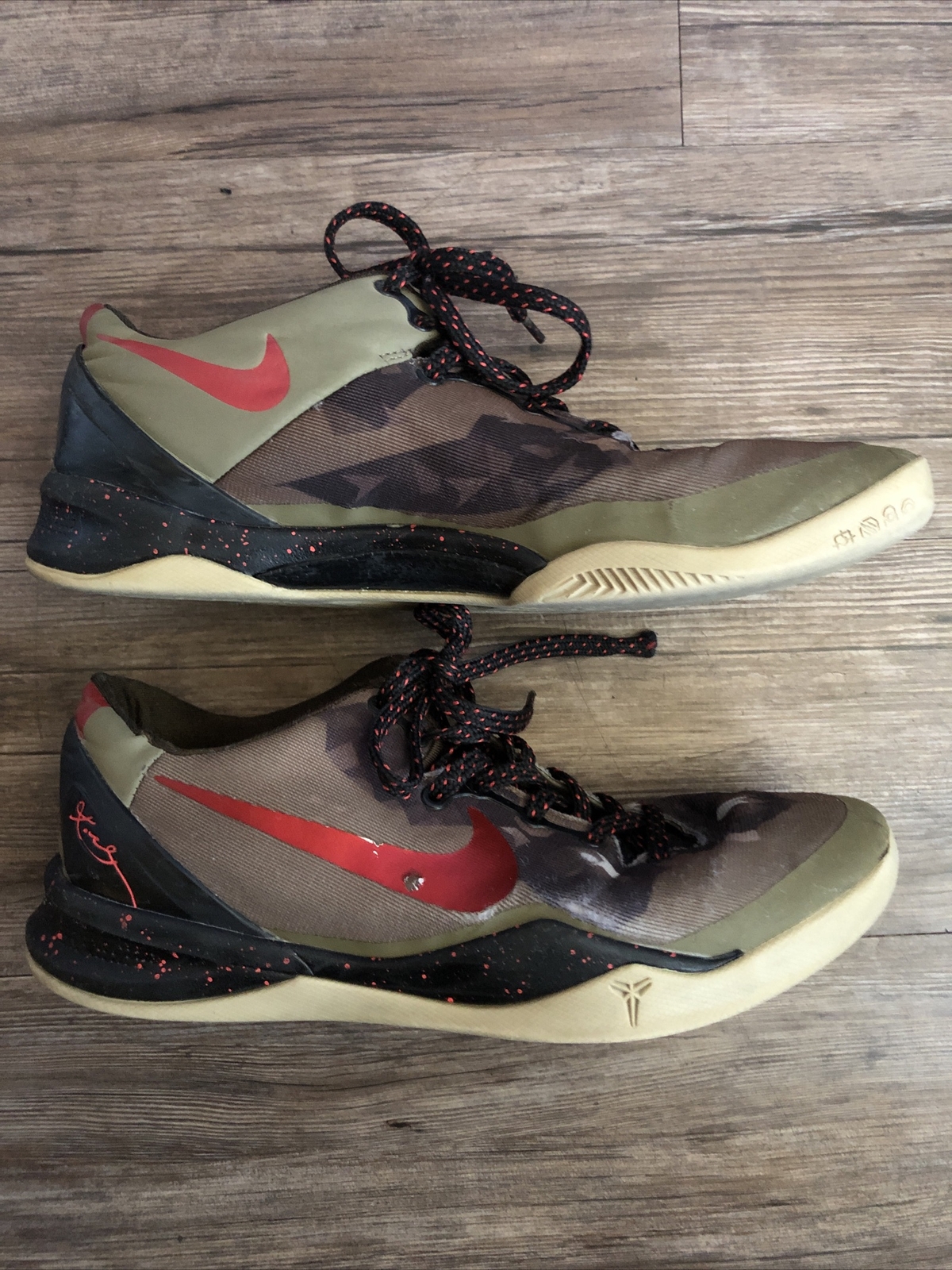 Nike Kobe 8 System Python Men Sz 9.5 Basketball Squadron Green Shoes ...