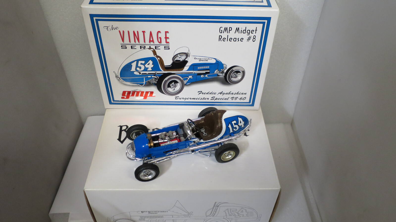 1/18 GMP VINTAGE FREDDIE AGABASHIAN BURGERMEISTER V8-60 MIDGET SPRINT ...
