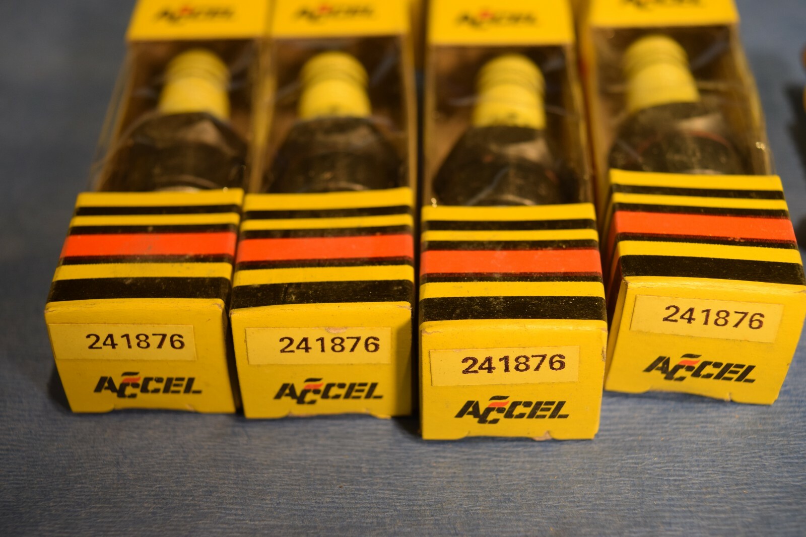 Vintage Accel Yellow Jacket Spark Plugs. 241876. Pack Of 8 Harley ...