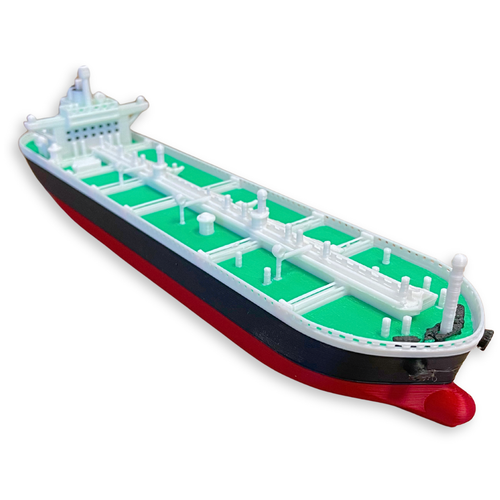 Modern Oil Tanker Ship Model - 12 Inch Commercial Vessel Replica Marine ...