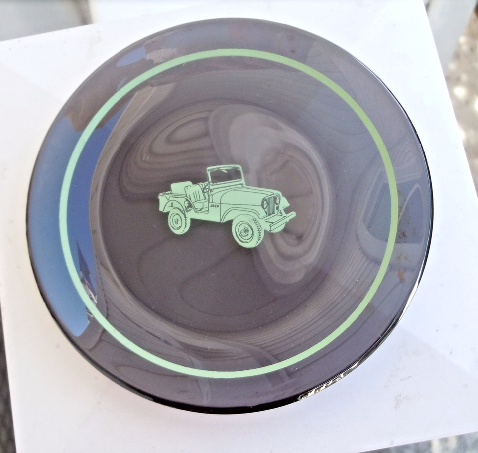 LOT OF 2 PIECES OF RARE WILLYS JEEP MEMORABILIA - , JEEPSTER GLASS, CJ ...