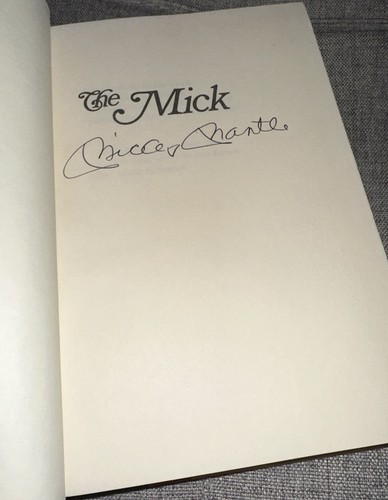 MICKEY MANTLE hand signed First Edition hard cover The Mick book ...