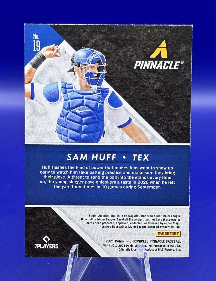 2021 Panini Chronicles Pinnacle SAM HUFF Rookie Card RC #19 Texas ...