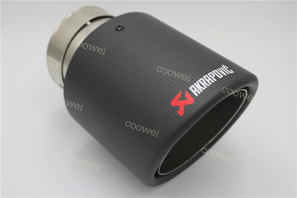 Akrapovic 63mm Inlet (101mm Outlet) Universal Pipe Carbon Fiber Exhaust ...