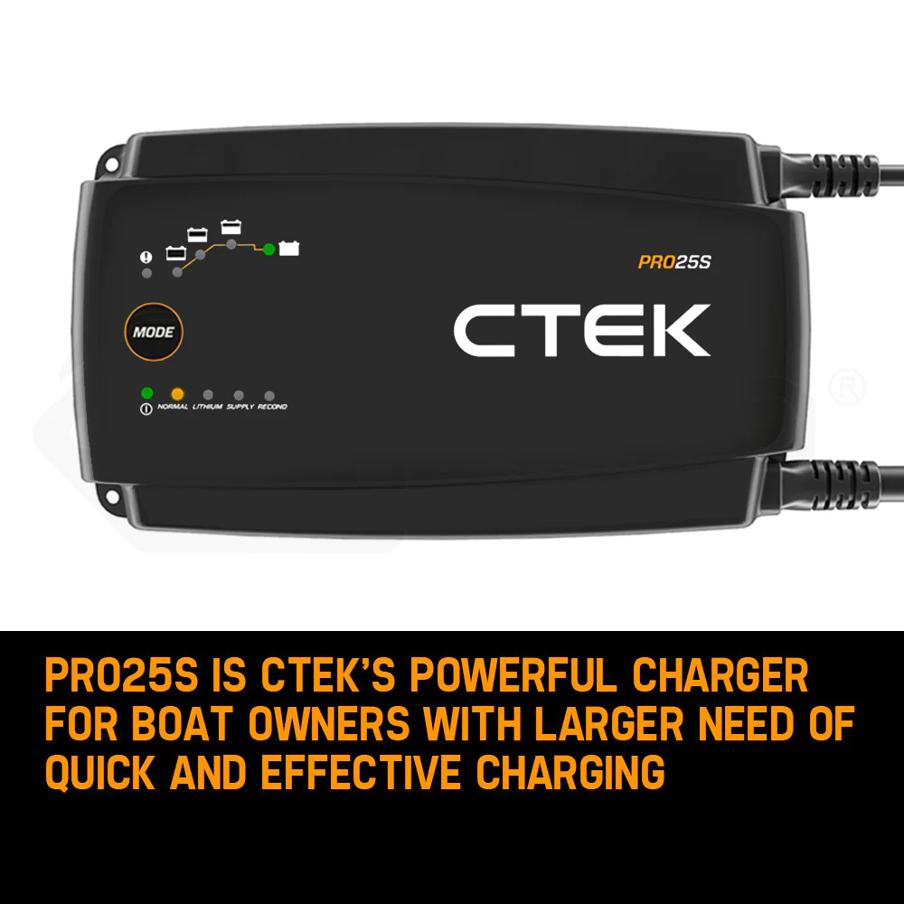 CTEK PRO25S Smart Battery Charger Professional 25A AGM Lithium 12V CTEK ...